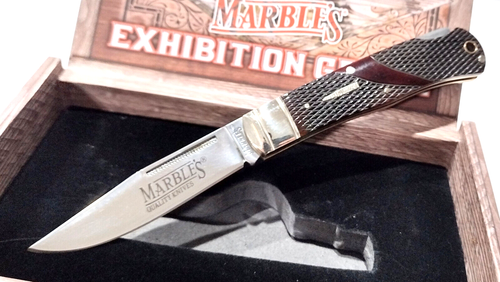 Marbles Brown Checkered Bone Handles Nickel Silver Lockback Folding Pocket Knife | eBay