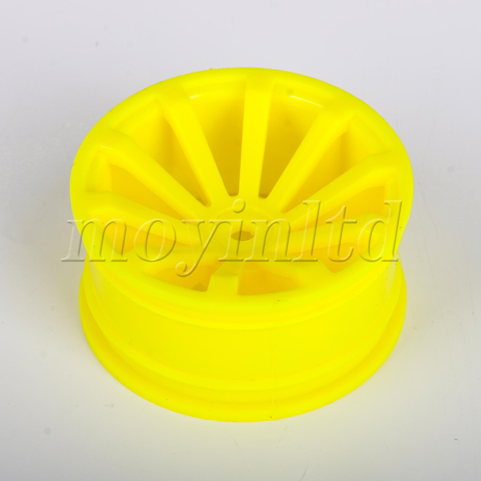 5Sets 4 Black Rubber Tires & 4 Yellow Wheel Rims RC1:10 On Road Car ...