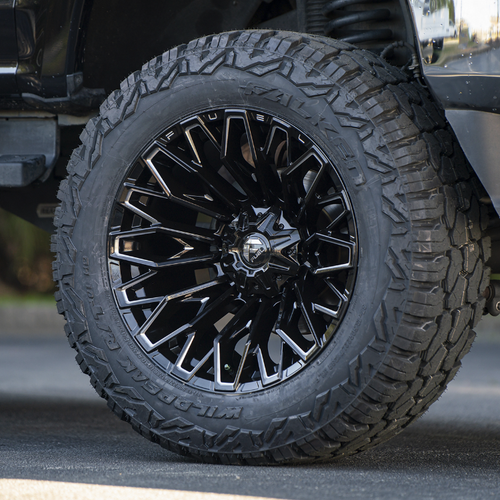 4 New 20" Fuel D865 Strike Gloss Black Milled 20x10 8x6.5 Wheels Rims ...
