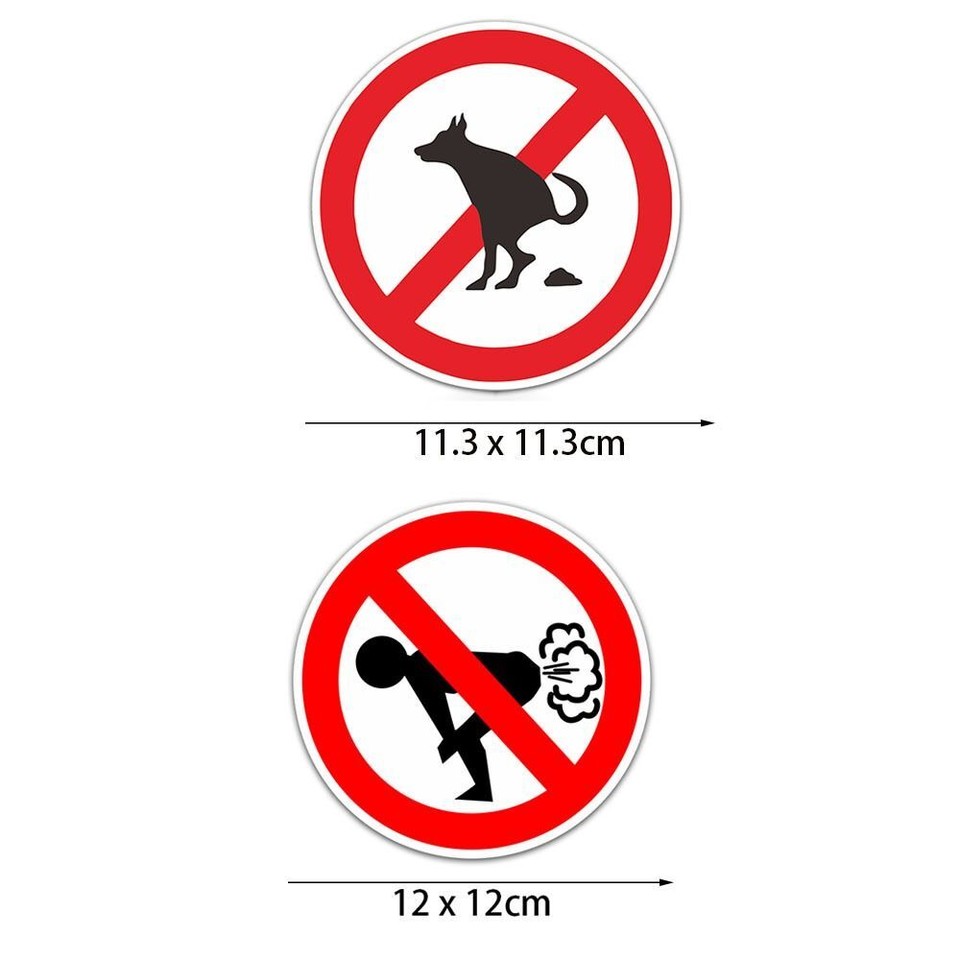 PVC Dog Peeing Is Forbidden Stickers Car Sticker Warning Sign | eBay