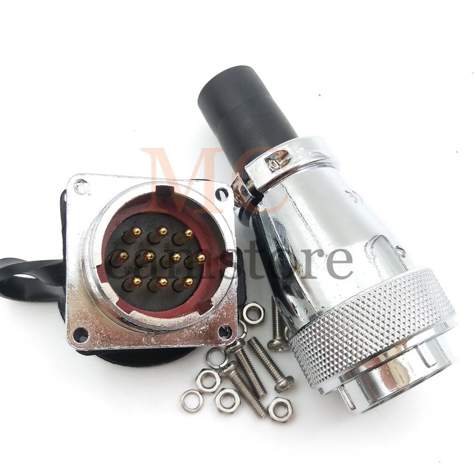 WF28 10pin Panel Mount Connector Plug Socket,25A 500V Aviation Cable ...