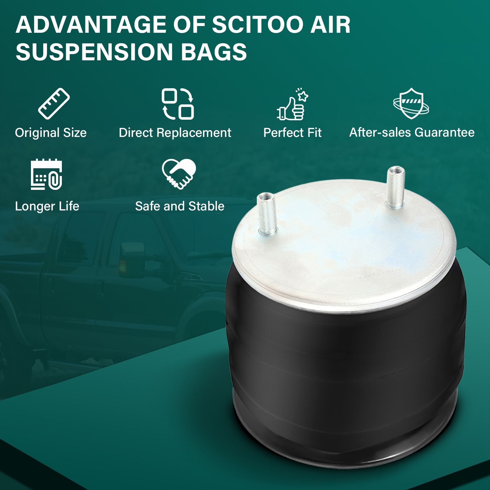 Pair Air Suspension Spring Bags W01-358-9978 For Hendrickson S-28929 S ...