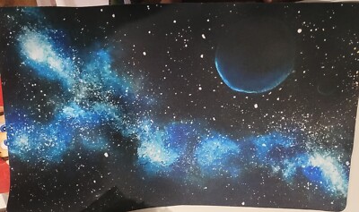 Blue Galaxy Playmat 24x14 Inked | eBay