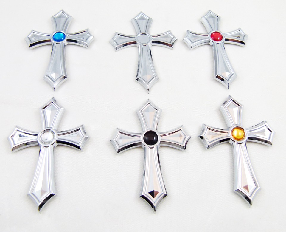Christian Cross Jesus Cross car auto bike chrome emblem decal sticker ...