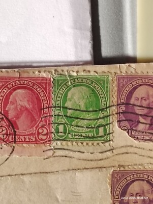 Very rare 1923 BENJAMIN FRANKLIN 1 Cent US Stamp - Green, Possibly #594 ...
