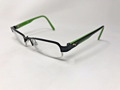 PUMA KIDS Eyeglasses Frame PU15383 Half Rimless 49-18-135 Black/Green ...