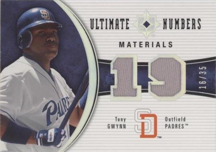 2006 Ultimate Collection - Ultimate Numbers Tony Gwynn #UN-TG Materials ...