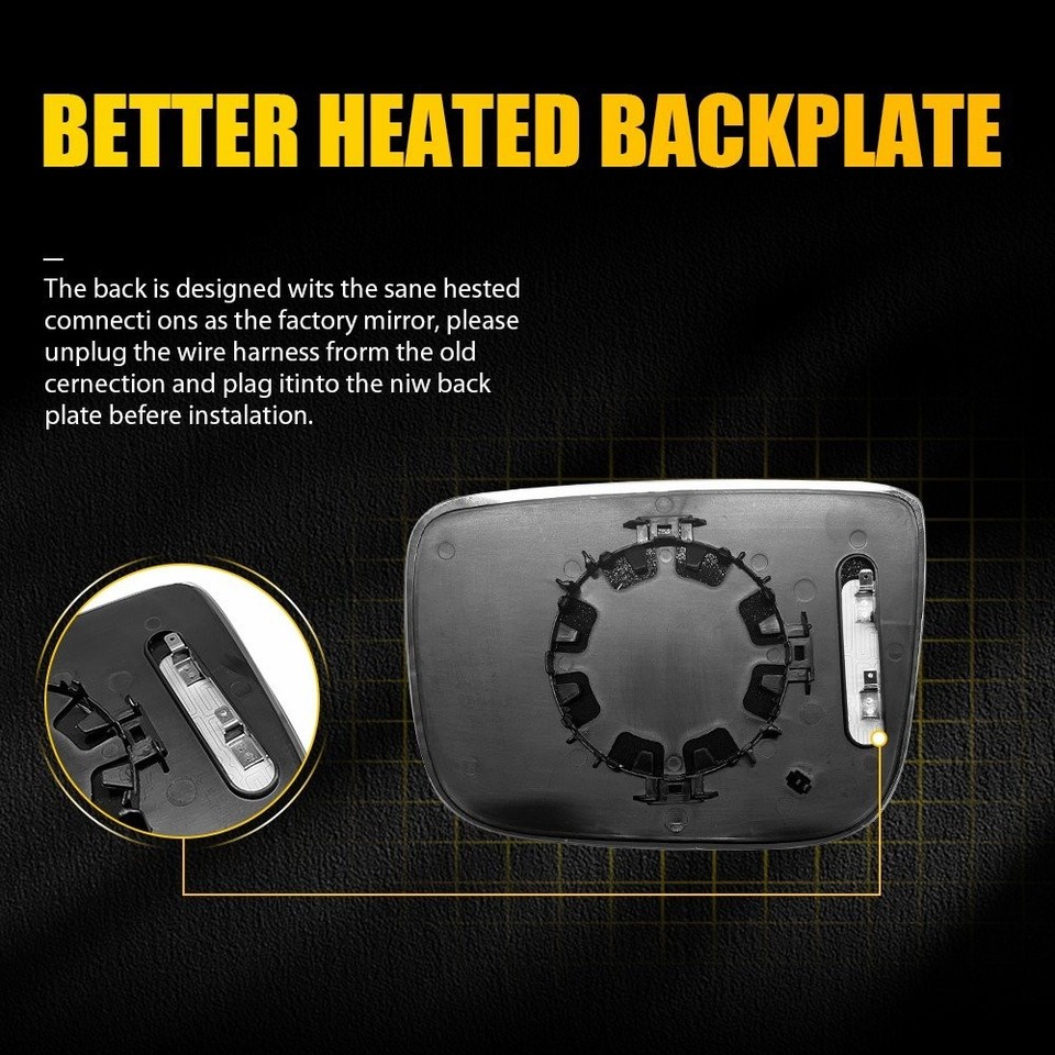 Front View Mirror Glass Heated Passenger RH For Volvo XC60 2010-2017 GA ...