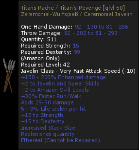 💥 Äth Titans Rache Eth Titan's Revenge D2R Diablo 2 Resurrected ...