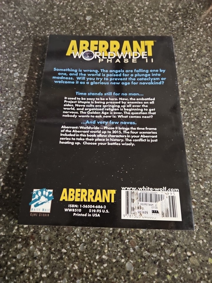 Aberrant RPG Phase 2 by White Wolf | eBay
