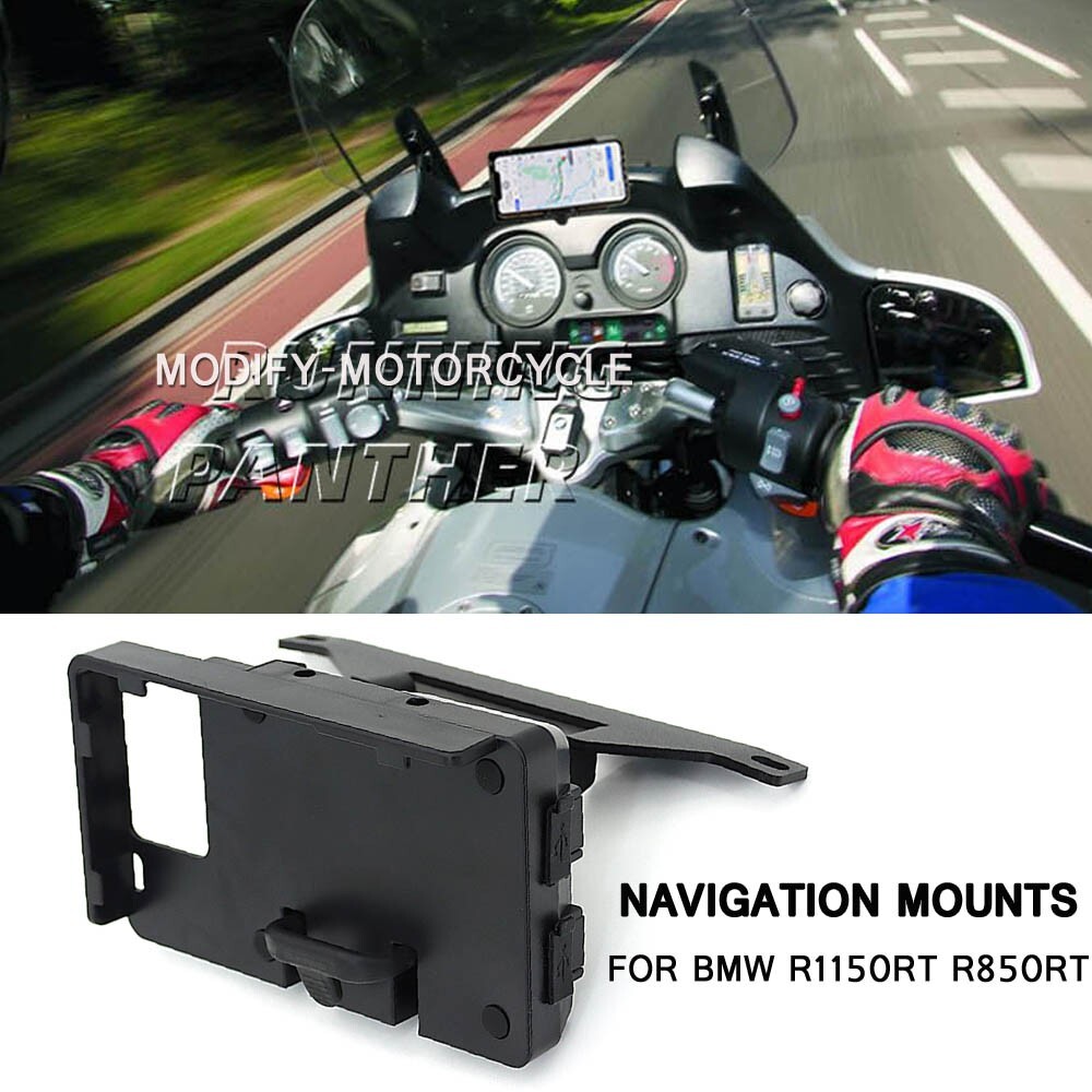 FOR BMW R1150RT R850RT Phone Holder Navigation GPS Mounts Bracket USB ...