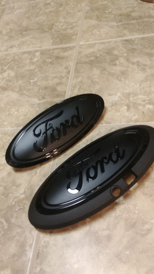 2021-2022 Ford F150 Custom Matte/Gloss Front Emblem Pair w/ Camera ...