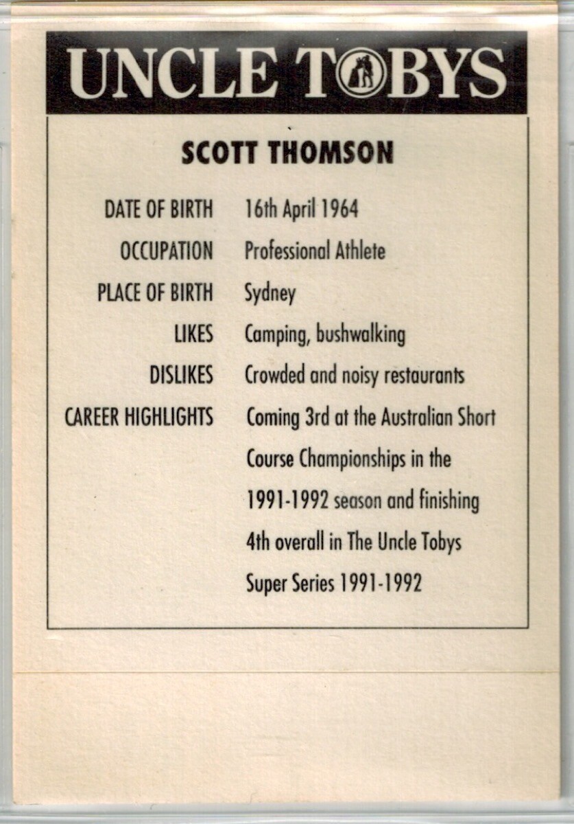 Uncle Tobys Collector Card - Iron Man Super Series Book Label - Scott ...
