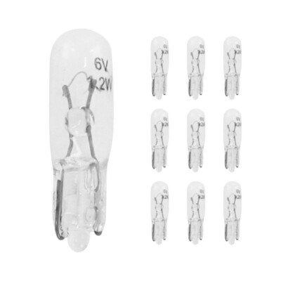 10 Lampe/Ampoule Compteur 6V 1.2W Norme W2W Culot W2x4.6D Wedge ...