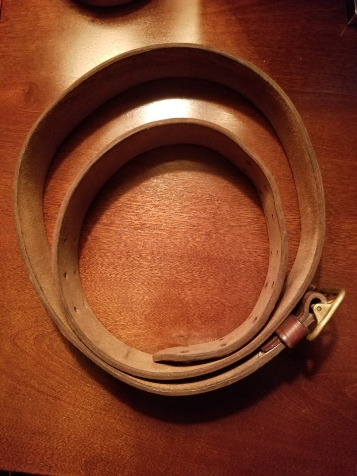 ORIGINAL NICE German WW2 Brown Leaders leather belt - RZM marked | eBay