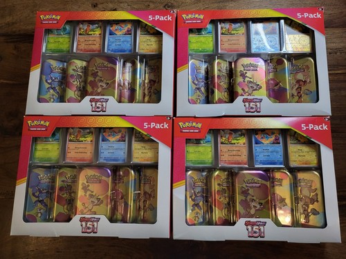 4x Pokemon 151 Costco Exclusive 5x Mini Tin Bundle (10x Sealed Packs ...