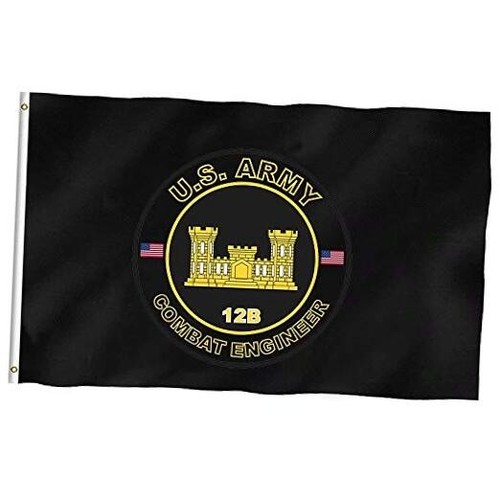 Us Army Mos 12b Combat Engineer Anyone Else Outdoor Flag Home Garden ...