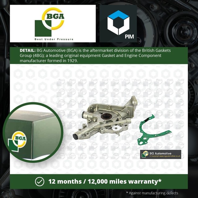 Oil Pump Fits OPEL VECTRA C 1.8 02 to 08 Z18xe BGA 646072 93174209 ...