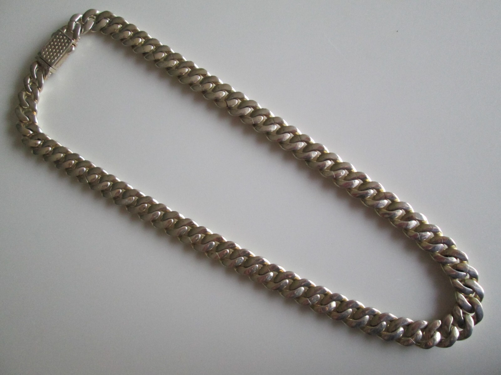 HEAVY STERLING SILVER CUBAN LINK CHAIN 18 INCH - Gem