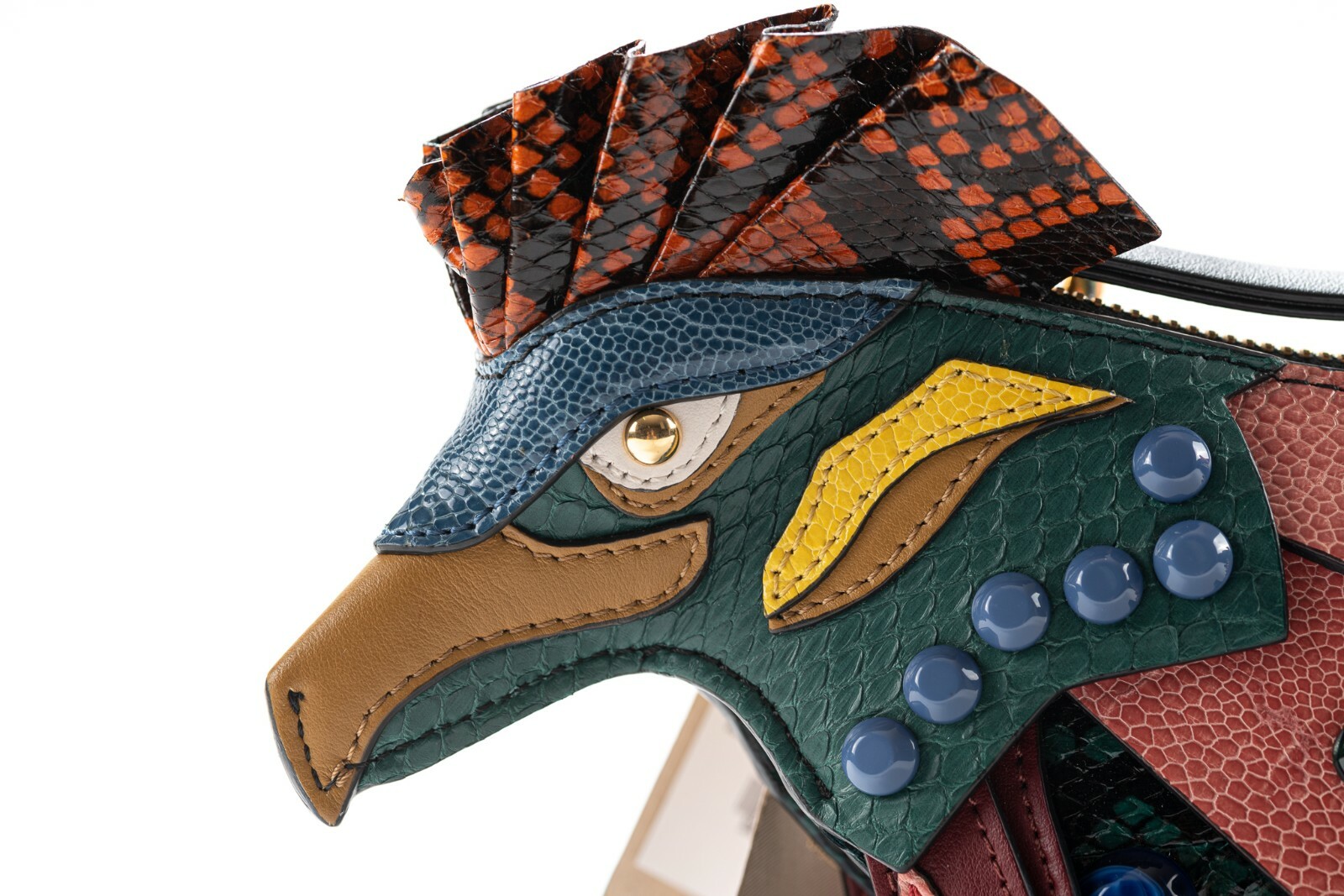 $4250 BURBERRY FALCON Bag Python & Lizard Skin Crossbody In Teal BEASTS ...