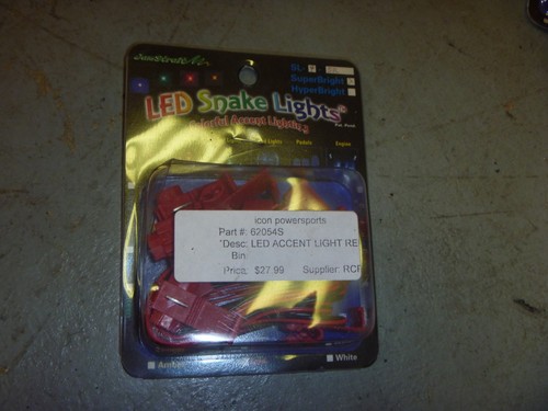 NOS NEW Jam Straight Red Super Bright LED Accent Snake Lights 62054S SL ...