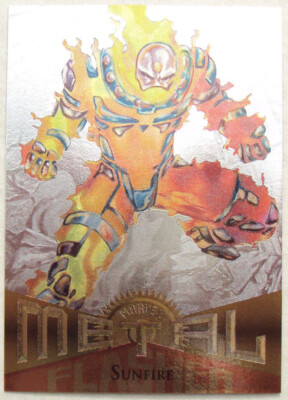 Fleer Marvel Metal 1995 MCU Card Silver Flasher Sunfire #8 | eBay