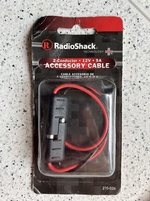 RadioShack 1 Foot Automotive DC Accessory Cable Polarized Quick ...