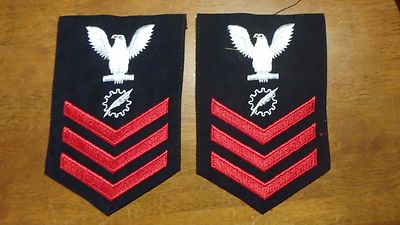 UNITED STATES NAVY SHOULDER PATCH UNIFORM RANK INSIGNIA SEAMAN BX 5 #1 ...