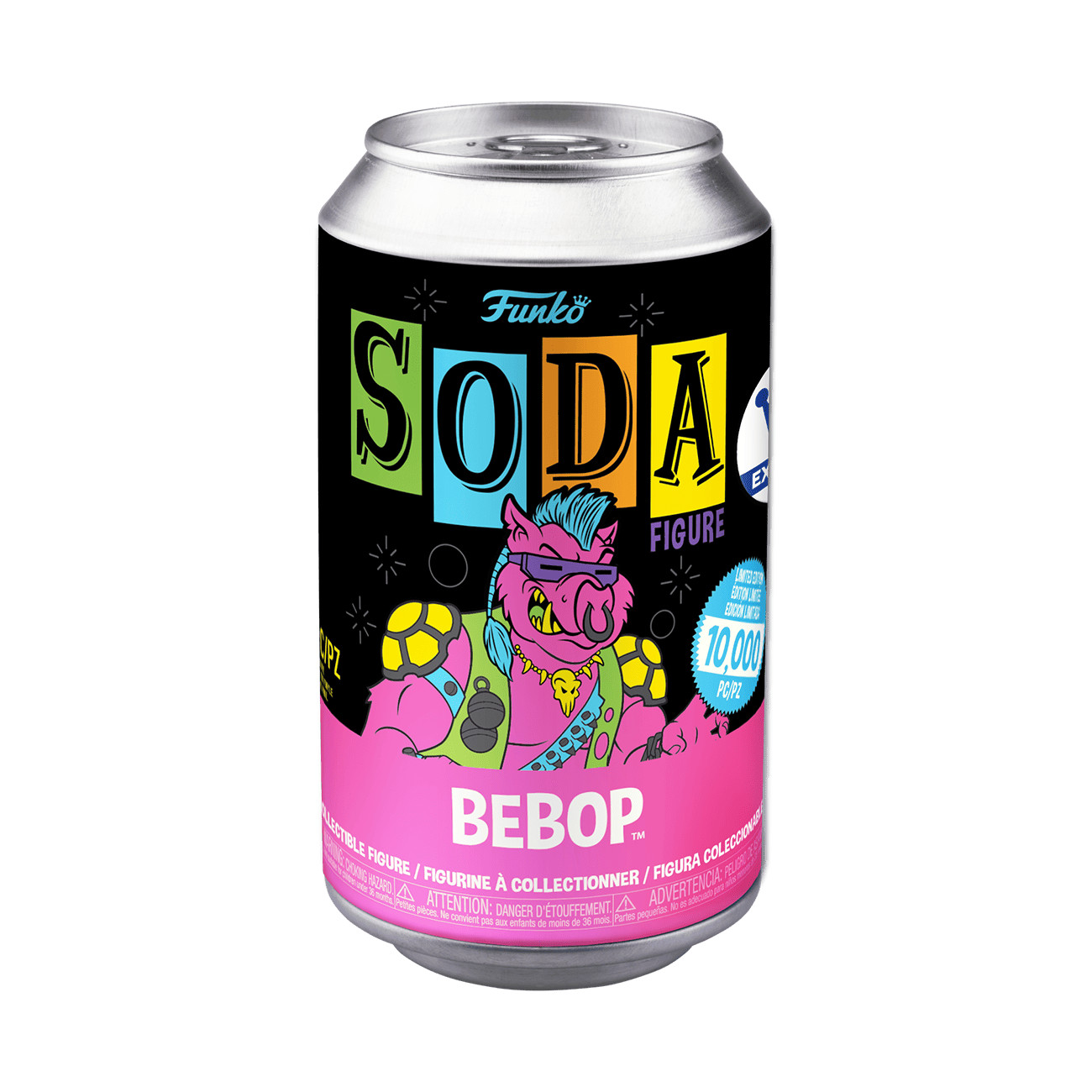 Funko Vinyl Soda: Teenage Mutant Ninja Turtles - Bebop (Chase) (Black ...