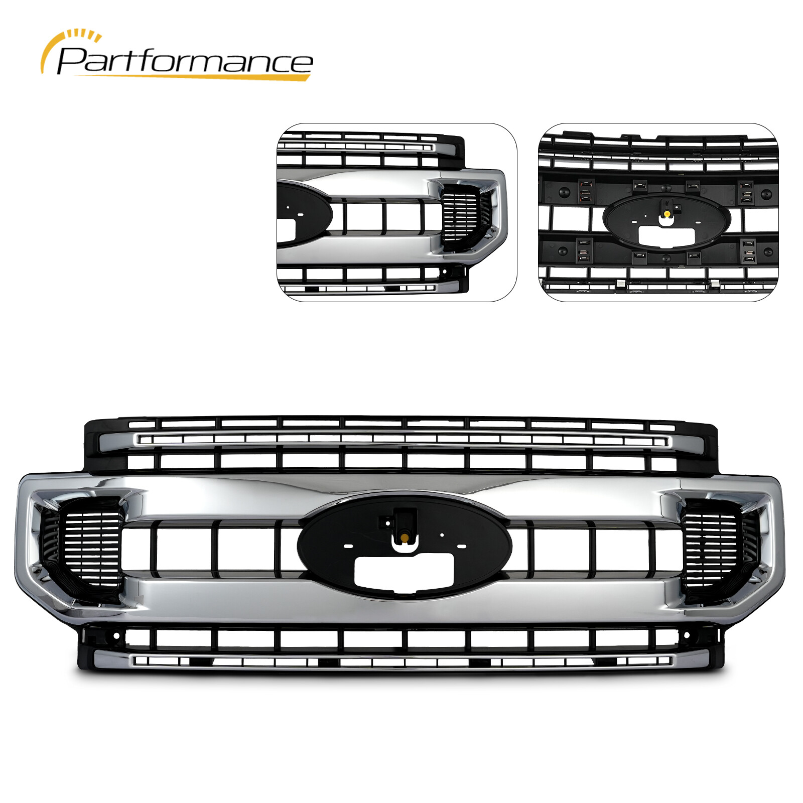 Fit 2020-2022 Ford F250 F350 F450 Front Bumper Grille Grill Chrome LC3Z ...