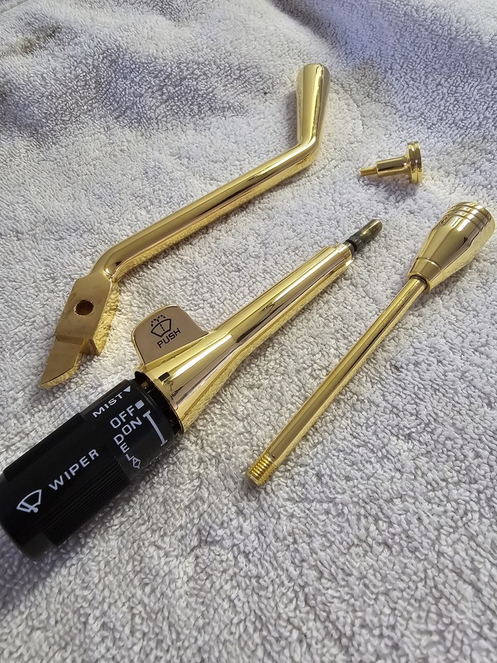 G Body Cutlass Regal Monte Malibu 24k Gold Column Shifter Kit Lowrider ...