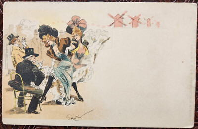 GEORGES MOUTON-ART NOUVEAU-ARTIST SIGNED POSTCARD-DECO-FASHION-WOMEN ...