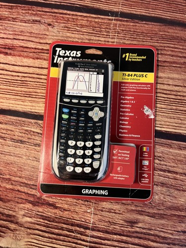 Texas Instruments TI-84 Plus C Silver Edition Graphing Calculator - New ...