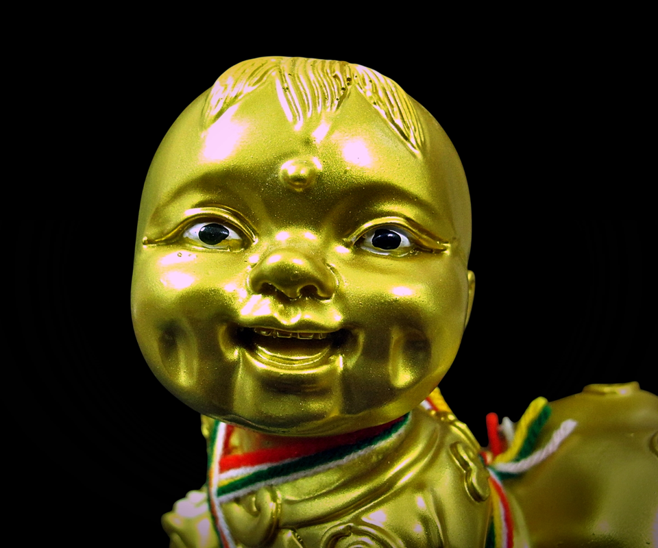Unique Mystic Spirit Sculpture Master Khom 2010 Rare Gold Agile Fortune ...