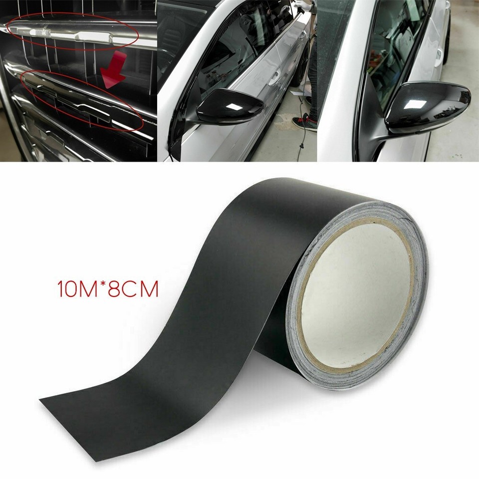 1 Roll Matte Black Vinyl Wrap Car Auto Decal Door Windo Trim Sticker ...