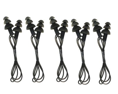 5 Pcs Silicone Gel Corded Ear Plugs With String For Swimming Reusable ...