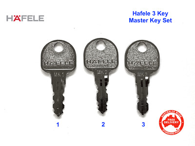 Genuine HAFELE Master Key set- Suits Symo 3000 Locks Free Postage In ...