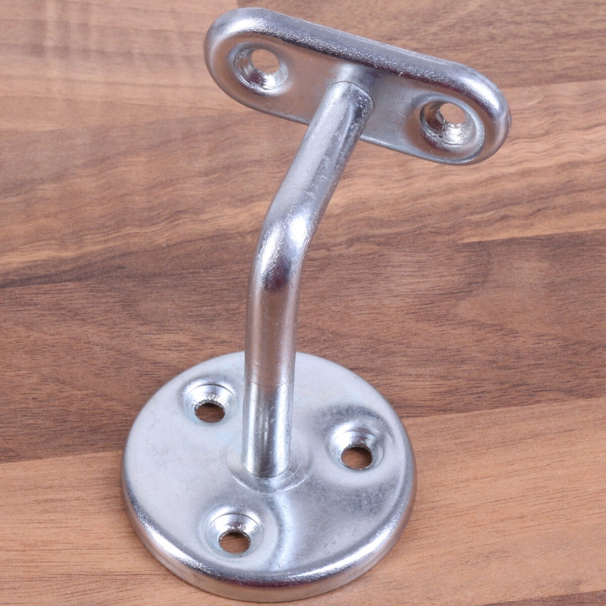 10x SILVER HANDRAIL BRACKETS 65mm Galvanised Metal Fixings Indoor ...