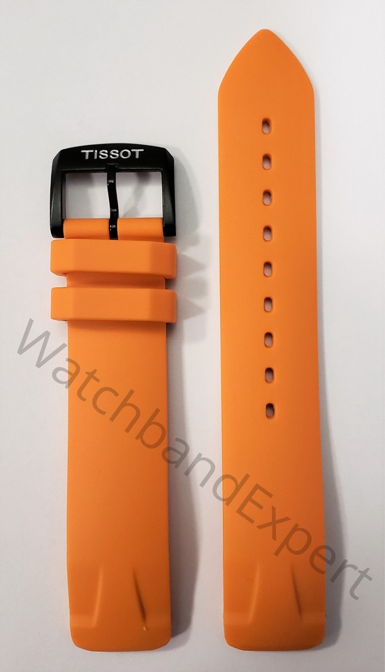 Original Tissot T-Race Touch T081420A Orange Rubber Watch Band Strap ...