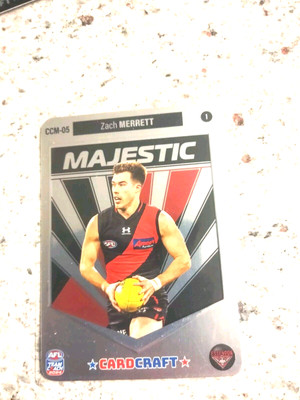 2024 AFL TEAMCOACH CARD CRAFT MAJESTIC CCM-05 Zach MERRETT ESSENDON ...