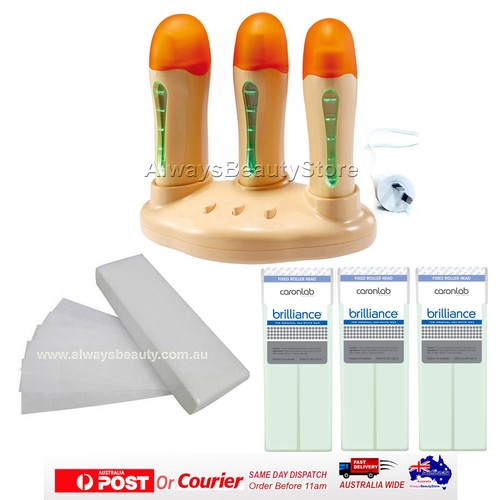 3 in One Wax Warmer Kit Roll On Cartridge Heater Caronlab BRILLIANCE ...