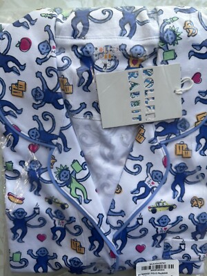 Roller Rabbit NYC New York City Monkey Polo Pajama Cobalt PJ LIMITED ...