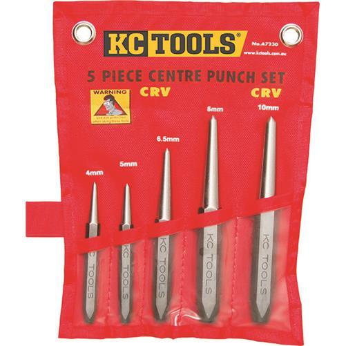 KC TOOLS 5 Piece Industrial Centre Punch Set Metric Steel 4,5,6.5,8,10mm - A7230 | eBay