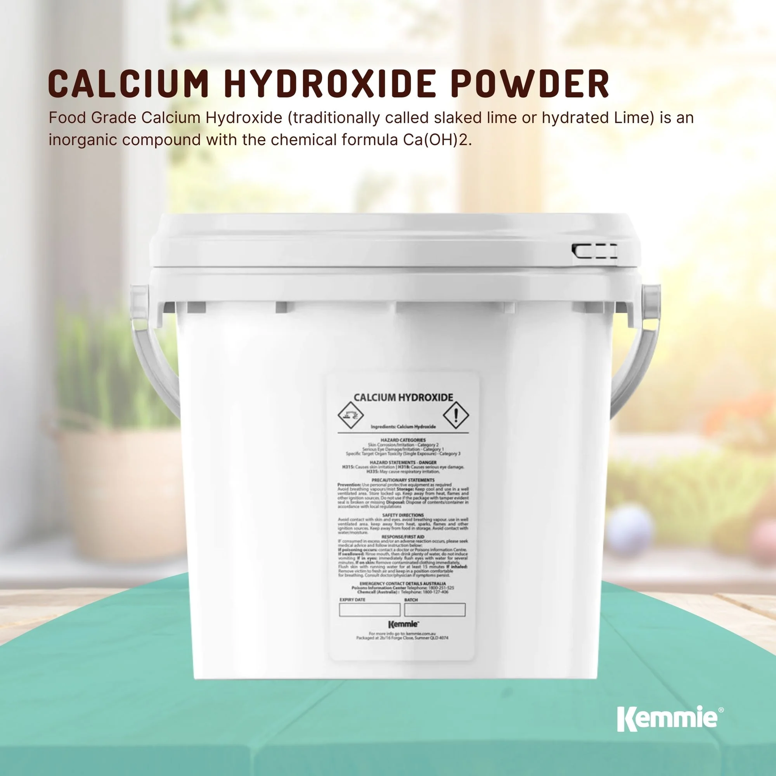 Food Grade Calcium Hydroxide Powder Tubs - FCC Hydrated Slaked Pickling ...