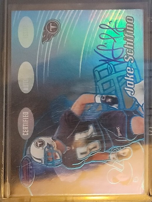 JAKE SCHIFINO 2002 Bowman's Best Blue #137 Auto TENNESSEE TITANS 058/ ...