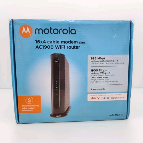 Motorola MG7550 16x4 High Speed Cable Modem ETHERNET cords and POWER CORD ONLY 855631006057| eBay
