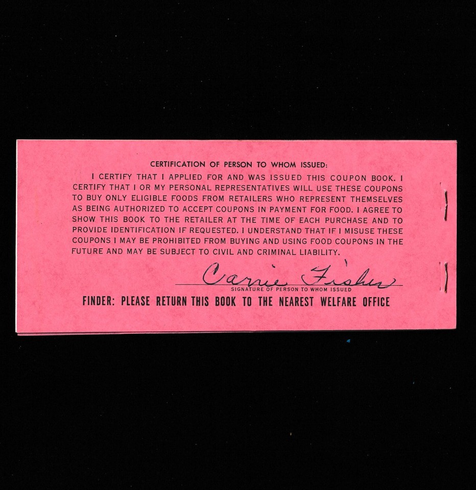 FOOD STAMP COUPON BOOK $10.00 USDA Series 1971 - 2- $2.00 token scrip ...