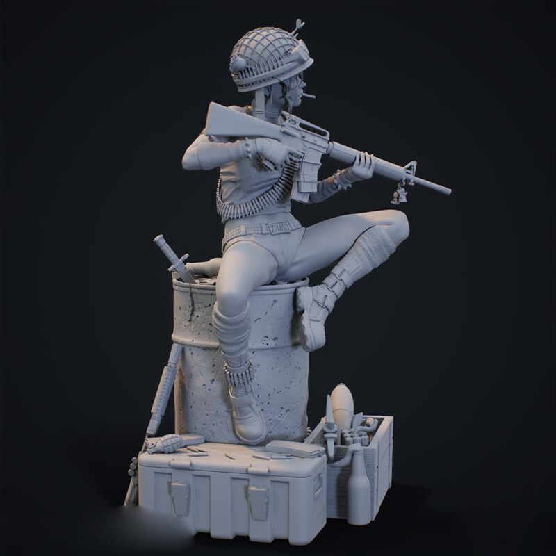 Tank Girl 3D Printing GK Figure Model Kit Unpainted Unassembled Garage ...