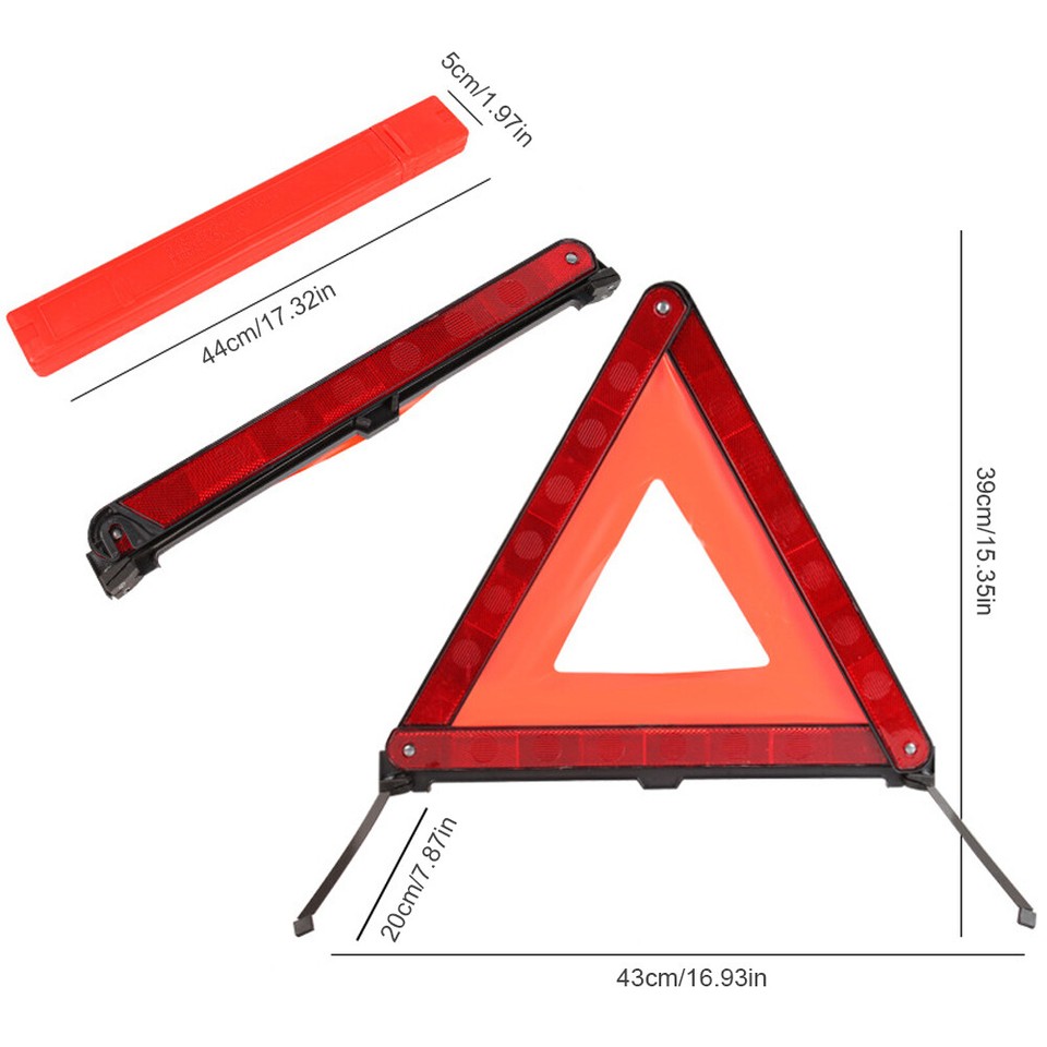 Car Triangle Warning Sign Foldable First Aid Emergency Triangle ...