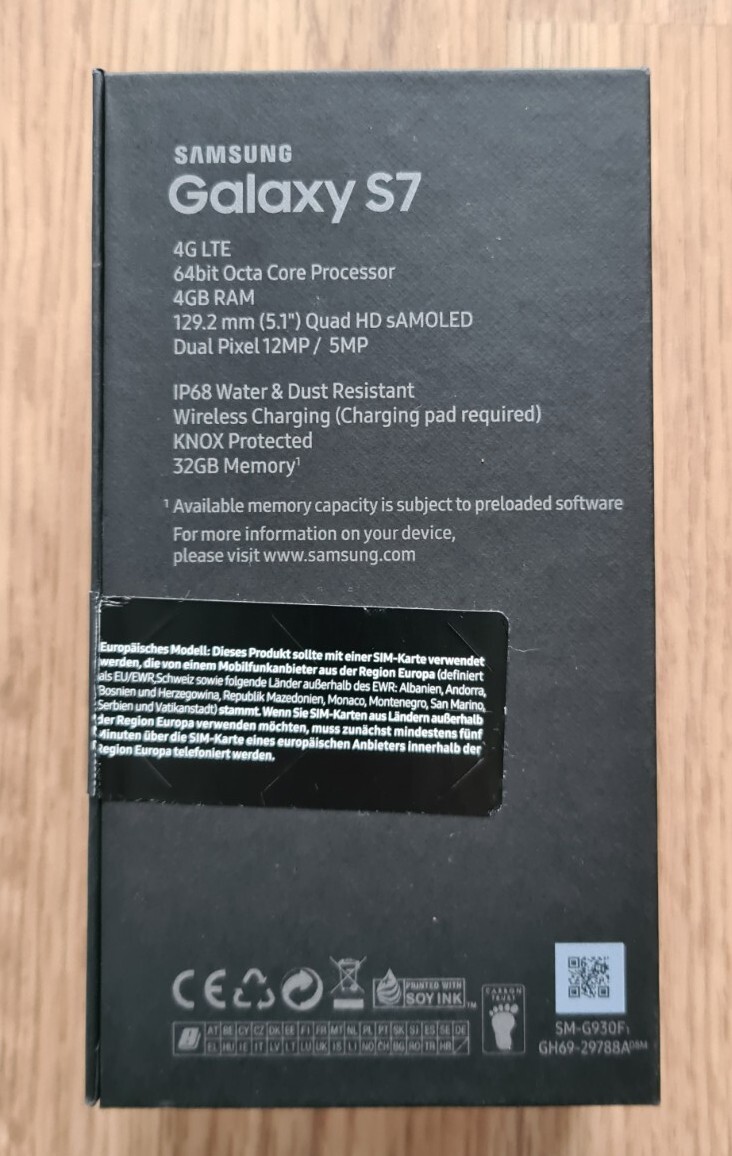 Original Verpackung Samsung Galaxy S7, 32GB, Silver Titanium | eBay.de